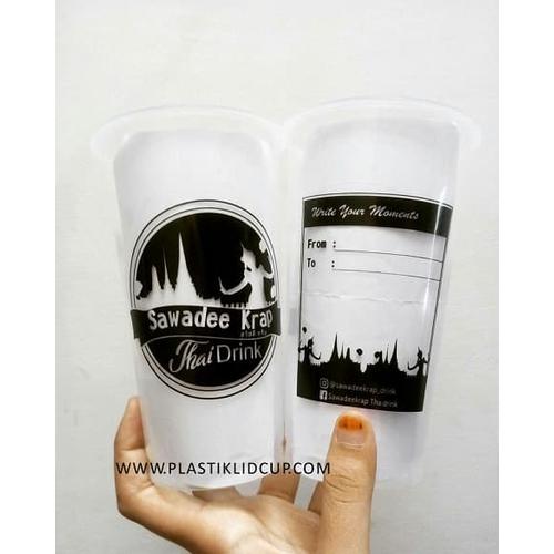 Jual Sablon Gelas Plastik 22 oz (Cup thai tea) - Kab. Malang - Cahaya ...