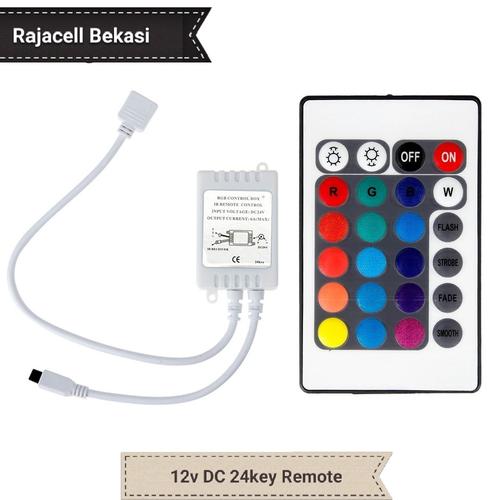 Jual RGB Led Strip Controller 12V 24key IR Remote Pengendali lampu ...