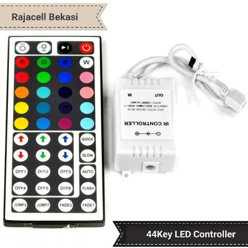 Jual RGB Led Strip Controller 12V 44key IR Remote Pengendali lampu ...