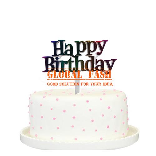 Jual topper cake happy birthday mix/ topper cupcake HBD / topper cake ...