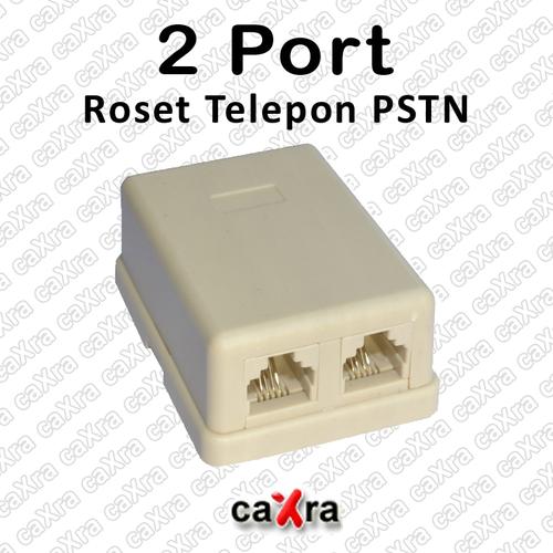 Jual Roset Telepon RJ11 - 2 Port / Roset RJ11 / Phone Roset - Kab ...