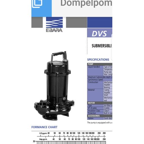 Jual pompa ebara submersible 50 DVS kap 100 lpm head 7 meter power 0.4 kw - Kota Depok - maro ...