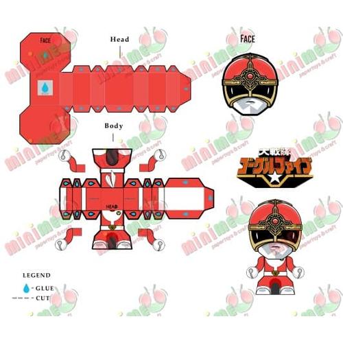 Jual Papercraft minime Google V. sentai/power ranger - Jakarta Barat ...