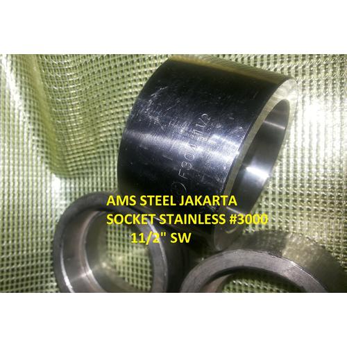 Jual 11/2 INCH CLASS 3000 SUS 304 SW SOCKET | FULL COUPLING SOCKET WELD ...