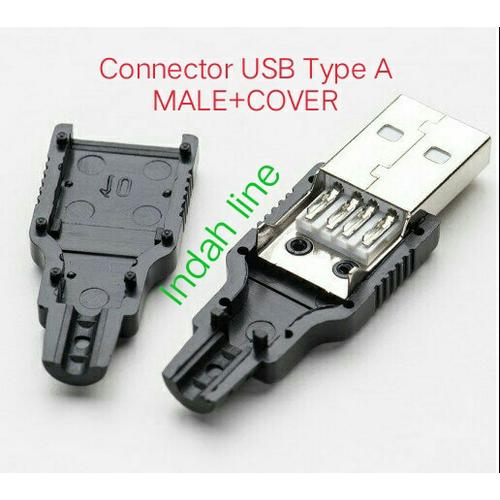 Jual Usb Socket Konektor USB tipe A Connector USB Type A Male Cable ...