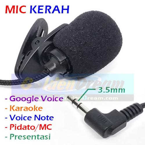 Jual Mic Kerah Kabel Collar Microphone + Clip Jepit Google Voice Laptop ...