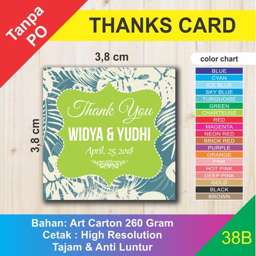 Jual Thank You Card Custom / Kartu Ucapan Terima Kasih - 38B - Kota Bekasi - Bekasi Printing ...