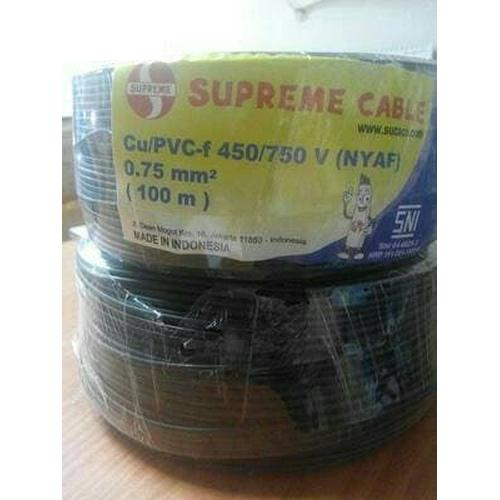 Jual KABEL LISTRIK NYAF 0,75MM 0,75 MM SUPREME METERAN / POTONGAN / ECERAN - Biru - Jakarta ...