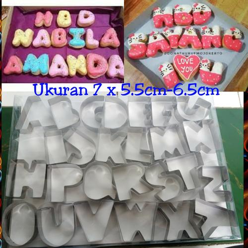 Jual Cetakan Donat Huruf Cutter Donat Huruf Abjad Besar 7cm A s/d Z ...