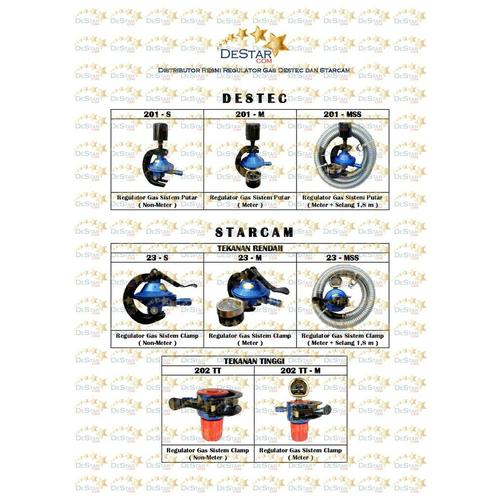 Jual regulator destec com 201-mss+selang gas untuk lpg pertamina - Kota ...