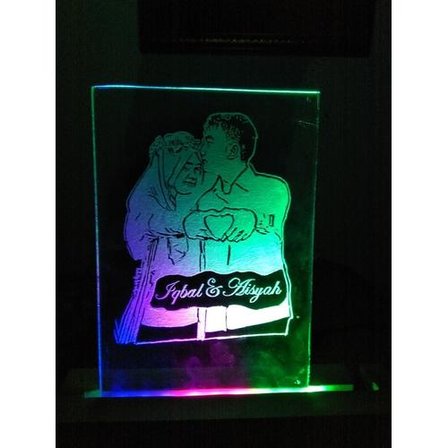 Jual lampu hias kaca ukir/ kado unik / kado wisuda / kado ultah ...