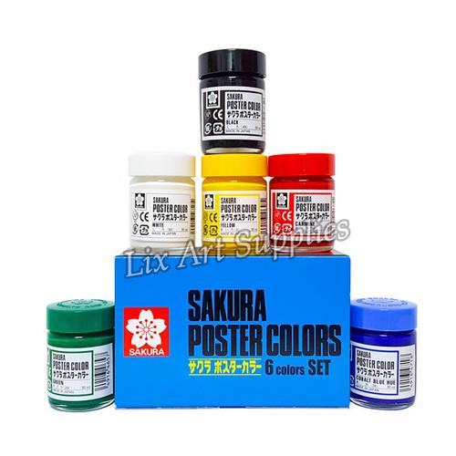 Jual Sakura Poster Color Set 6x30ml / Cat Poster Sakura isi 30ml x 6 ...