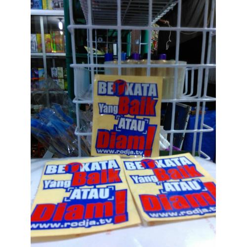 Jual Sticker Berkata Yang Baik atau Diam 10,5x8,5cm - Kab. Bogor - toko ...