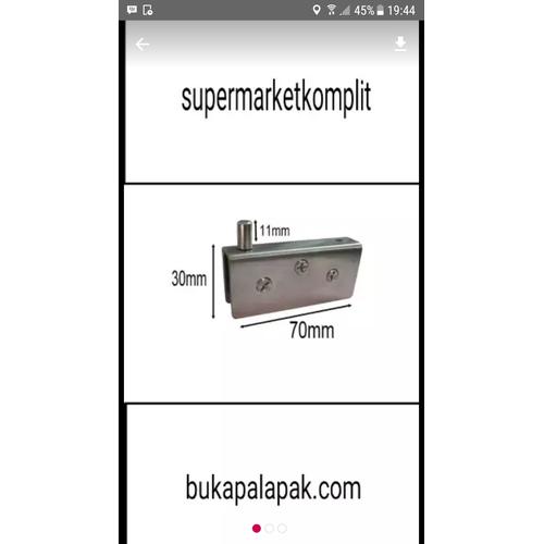 Jual engsel atas bawah lemari tv pivot kaca jepit besar 6mm - 10mm ...