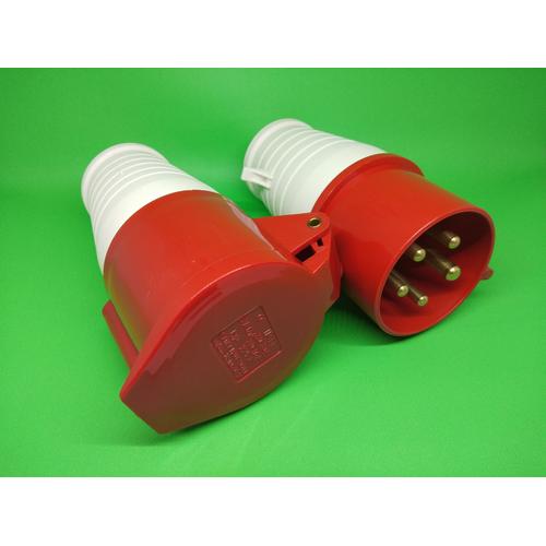 Jual Plug Socket CEE 5 Pin 32A SET 225 + 025 Industrial Mobile IP44 ...