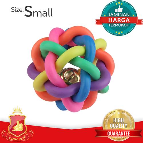 Jual Mainan Anjing Bola Karet Pelangi - Dog Training Toy - Small ...