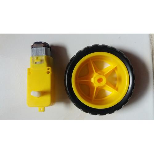 Jual Motor DC Gearbox Plus Roda Bisa Di Pakai Di Robot Soccer atau ...