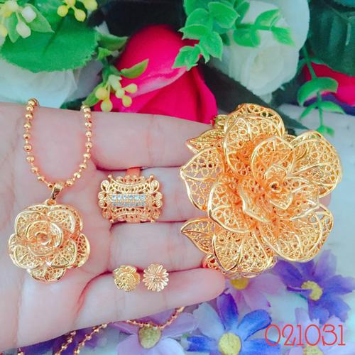 Jual Set perhiasan Xuping lapis emas bunga kendari - Jakarta Pusat ...
