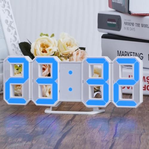 Jual Jam Dinding Digital LED Besar Tampilan Waktu 12/24 Jam - Biru ...
