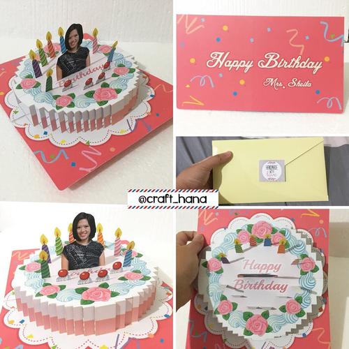 Jual kartu ucapan ulang tahun 3D / pop up card - Kota Bandung - OHana ...