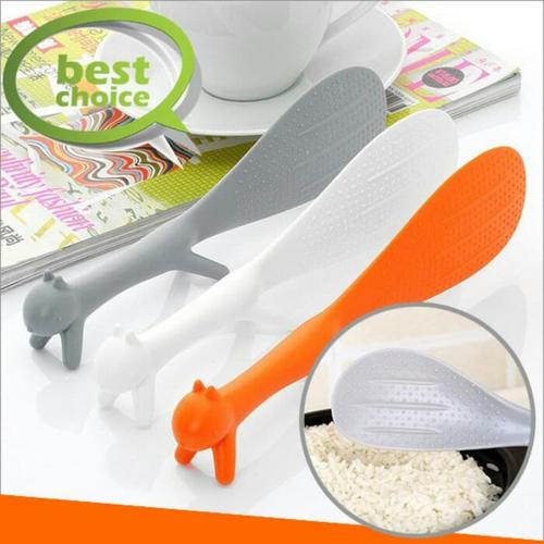 Jual Sendok nasi rice cooker berbentuk tupai centong nasi bubur makan ...