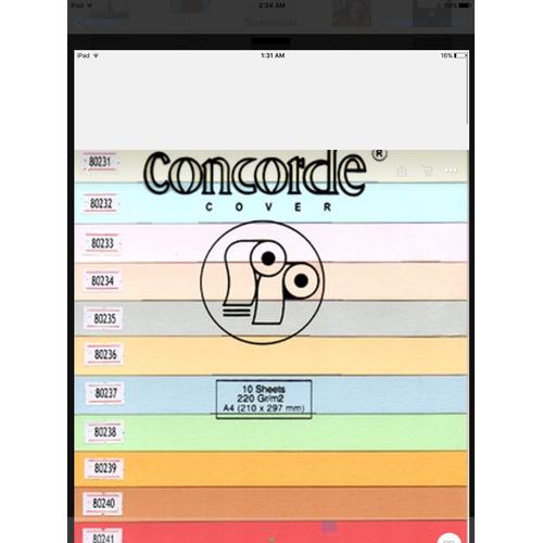 Jual KERTAS CONCORDE COVER A4-220GR/M2/10SHEETS - Jakarta Timur ...