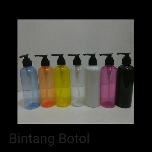 Jual Botol 250 ml warna warni tutup pump hitam murah - Orange - Kab ...