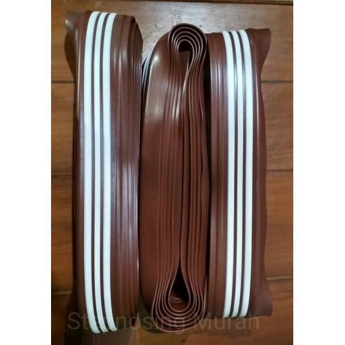 Jual step nosing karet, Lis tangga , anti slip tangga, coklat list ...