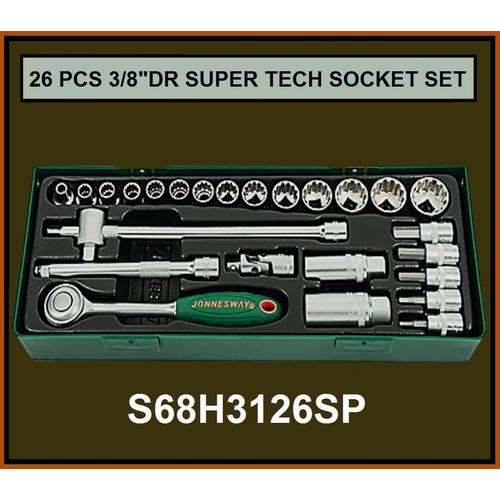 Jual JONNESWAY SOCKET SET 26 PCS 3/8"DR SUPER TECH ( S68H3126SP ...