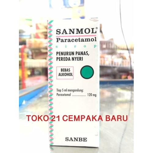 Jual SANMOL PARACETAMOL SYRUP BOTOL 60 ml | Demam Panas Nyeri Sirup ...