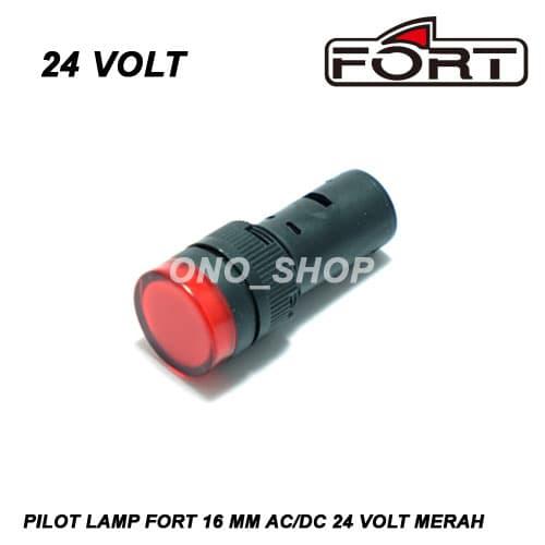 Jual Pilot Lamp FORT 16 mm AC/DC 24 Volt Merah - Jakarta Barat - ONO ...