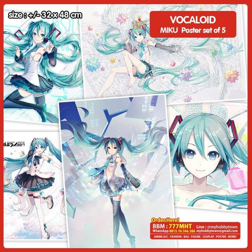 Jual Poster Anime Vocaloid Miku Set Of 5 - Kab. Tangerang - Toko Anime ...