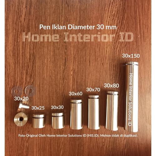 Jual Pen Iklan 30 X 25 mm Stainless Steel Baut Akrilik - Jakarta Barat ...