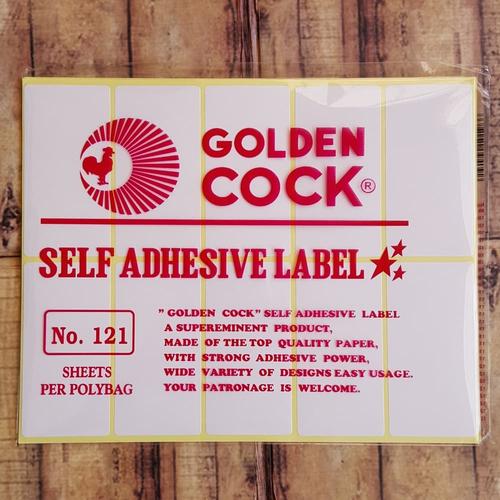 Jual Label Golden Cock No. 121 - Self Adhesive Label 121 - Sticker ...