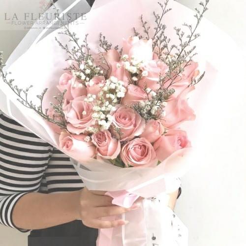 Promo Buket Bunga | Buket Mawar | Bucket Bunga | Pink Muda | Wisuda ...