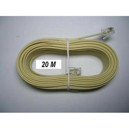 Jual Kabel telepon 20m isi 4 plus RJ11 siap pakai kabel telpon ...