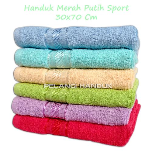 Jual Handuk Muka Merk Merah Putih Polos 30 x 70 cm - Handuk Sport ...