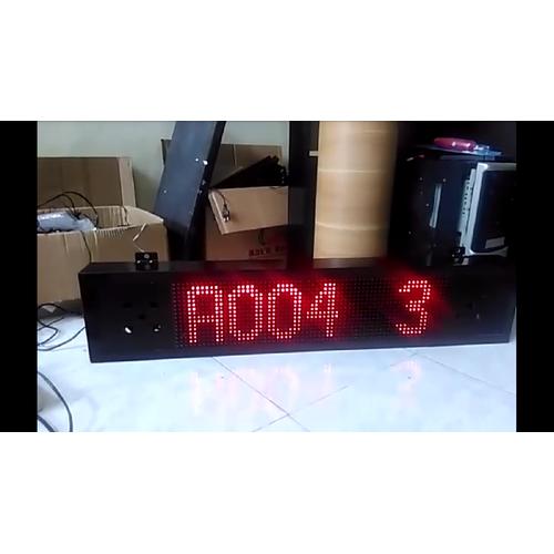 Jual sistem antrian display LED 22 x 90 cm + 4 tombol panggil + 2 ...