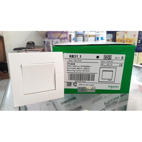 Jual saklar single vivace schneider TUNGGAL KB31_1_WE 16A 250V ...