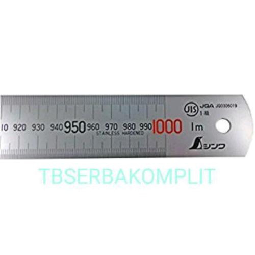 Jual Ruler Mistar besi SS metric scale mili 13064 Shinwa 2000mm 2000 mm ...