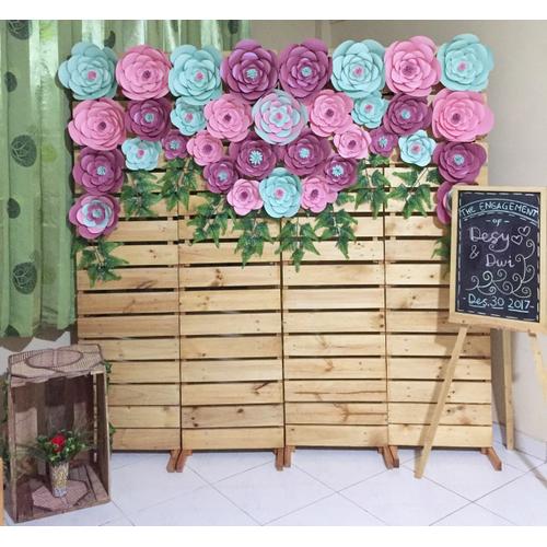 Jual Wedding backdrop kayu jati belanda rustic wooden wedding backdrop ...
