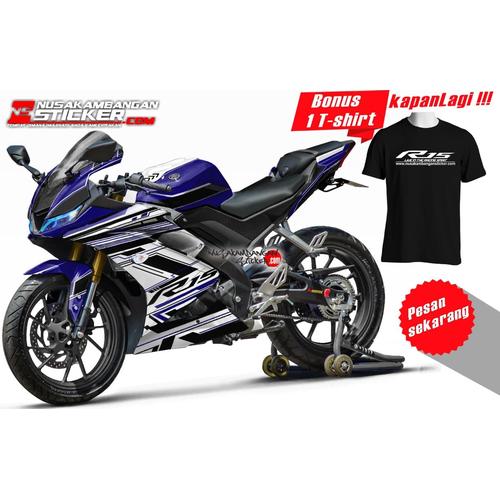 Jual Decal Motor Sticker Motor Yamaha R15 V3 Biru Grafis Keren ...