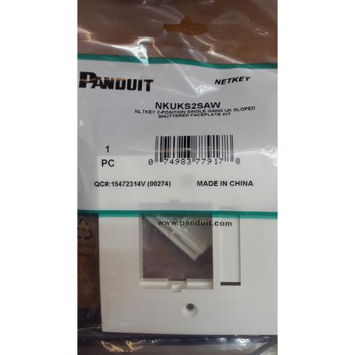 Jual face plate PANDUIT NETKEY NKUKS2SAW / panduit netkey / modular ...