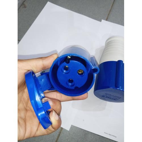 Jual Socket 3 Pin 32A 220V / Female Mounting/ Steker Industrial Socket ...