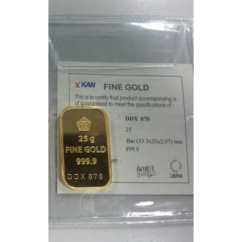 Jual Emas Batangan Logam Mulia ANTAM 25 Gram - Kota Surabaya - Rizki ...