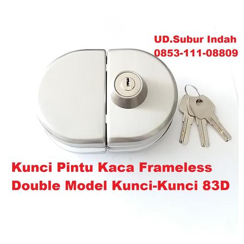 Jual Kunci Pintu Kaca Frameless Double Model Kunci-Kunci 83D - Kunci ...