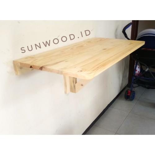 Jual meja dinding meja lipat meja tempel kayu 100x40 - Kota Malang ...