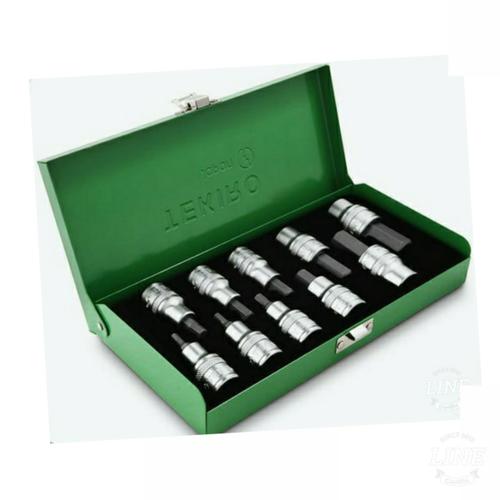 Jual Tekiro Mata Sock L Set 1/2" 10 Pcs / Tekiro Hex Bit Socket - Kota Surabaya - Jago Teknik ...