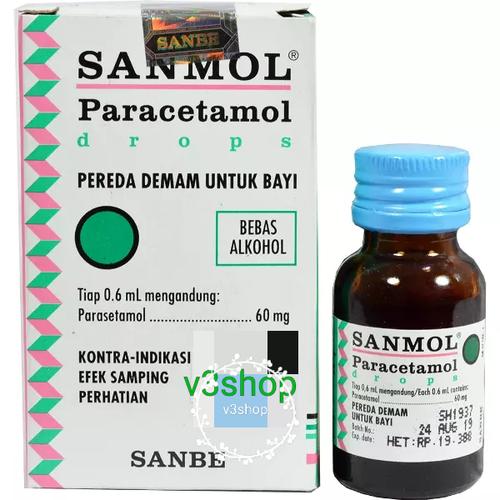 Jual sanmol drop paracetamol paten obat panas demam bayi anak - Jakarta ...