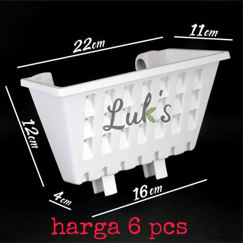 Jual Pot argo putih 6 pcs - pot tempel - pot tanaman gantung - pot ...